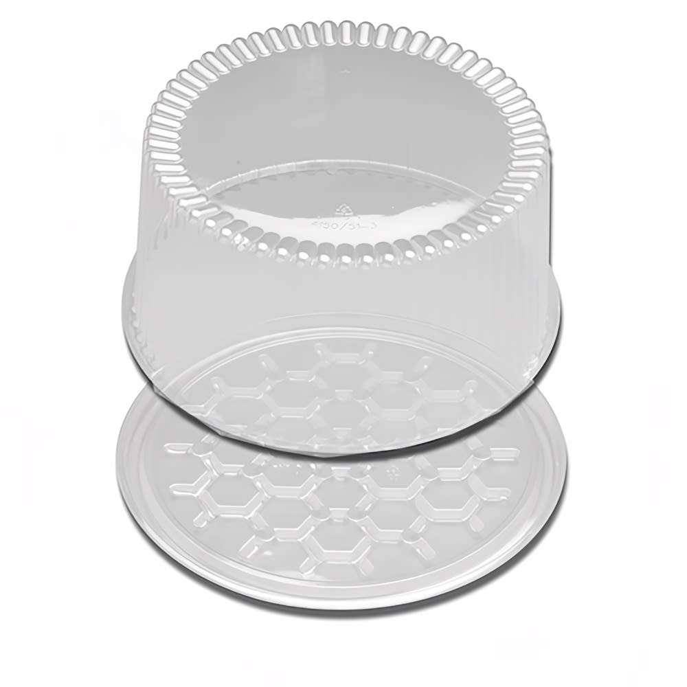 D&W Fine Pack 10" Cake Display Container w/ Lid - Polystyrene, Clear ...