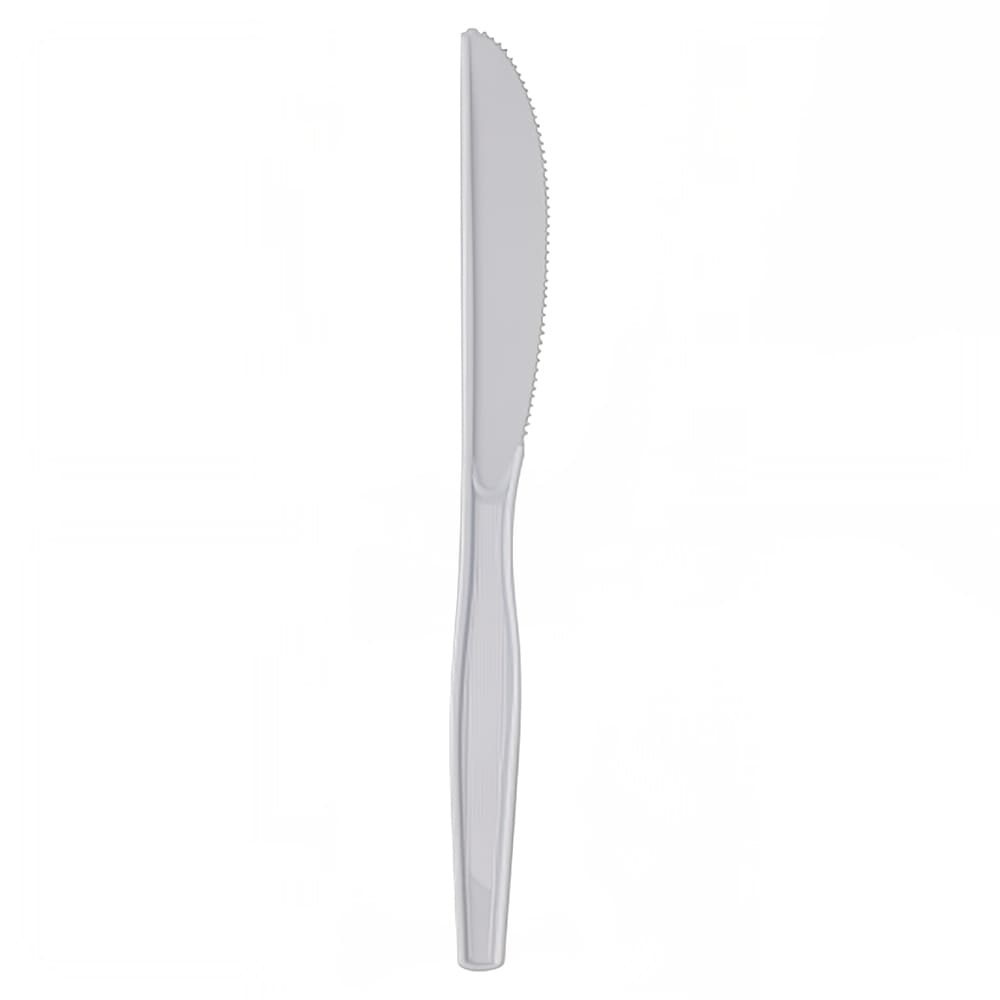 Dixie KM217 7" Medium Weight Disposable Knife - Polystyrene, White