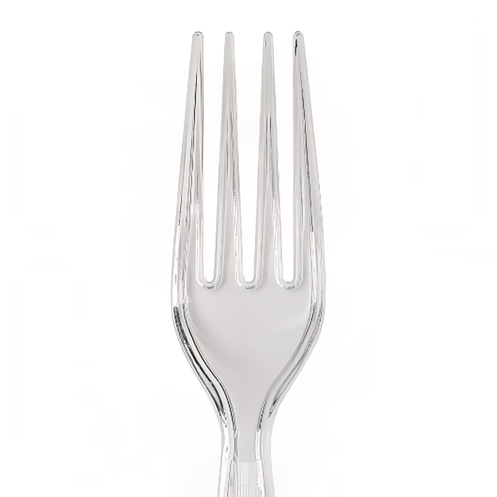 Dixie FH017 7 1/8" Heavy Weight Disposable Fork - Polystyrene, Clear