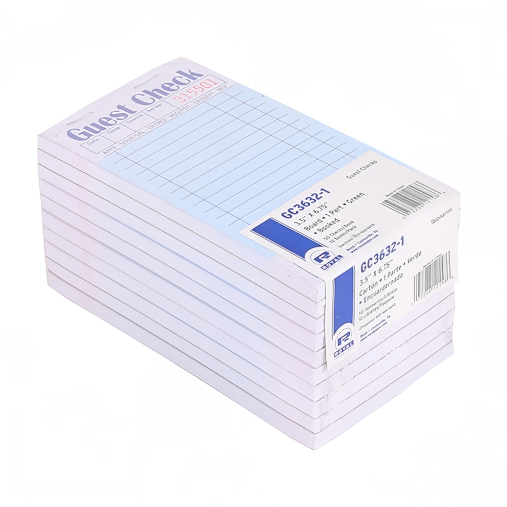 AmerCareRoyal Guest Check - (1) Part Booked, (15) Lines (GC3632-1)