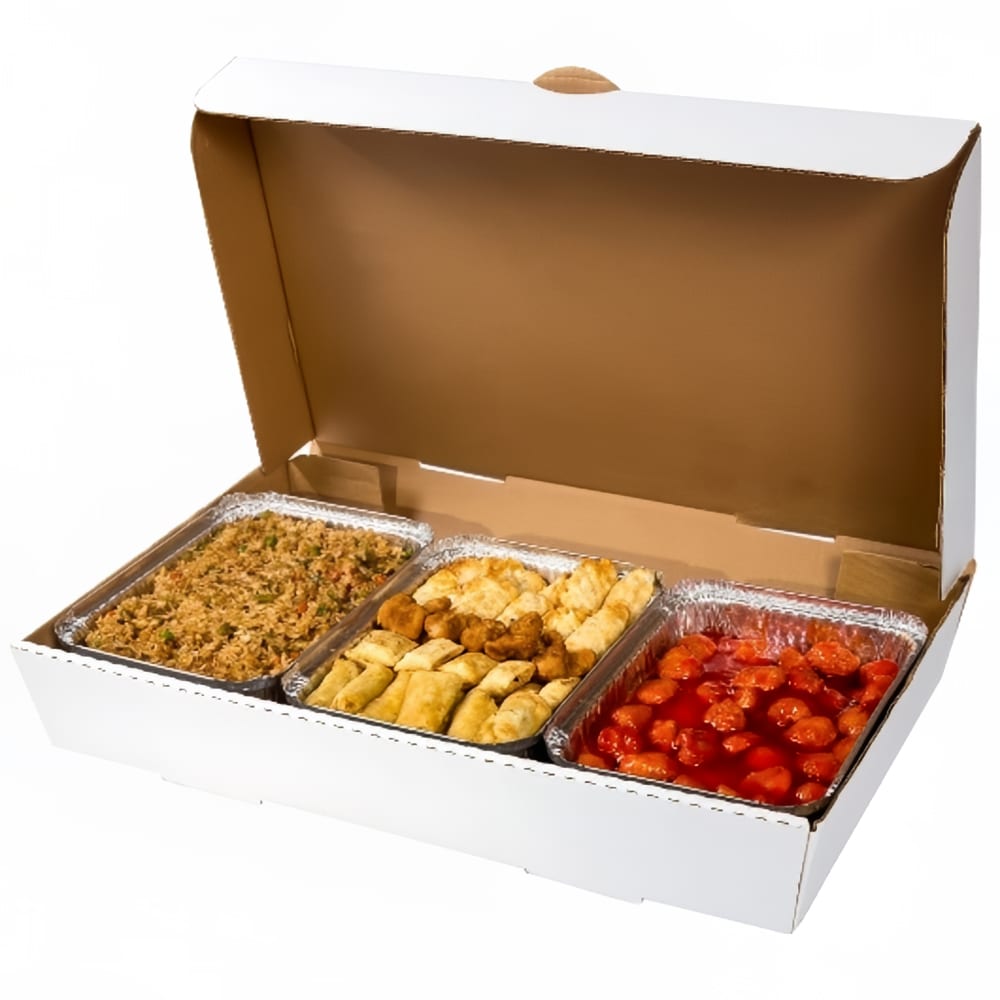 AmerCareRoyal Full Pan Catering Box - 21" x 13", White (CCBFP21133)