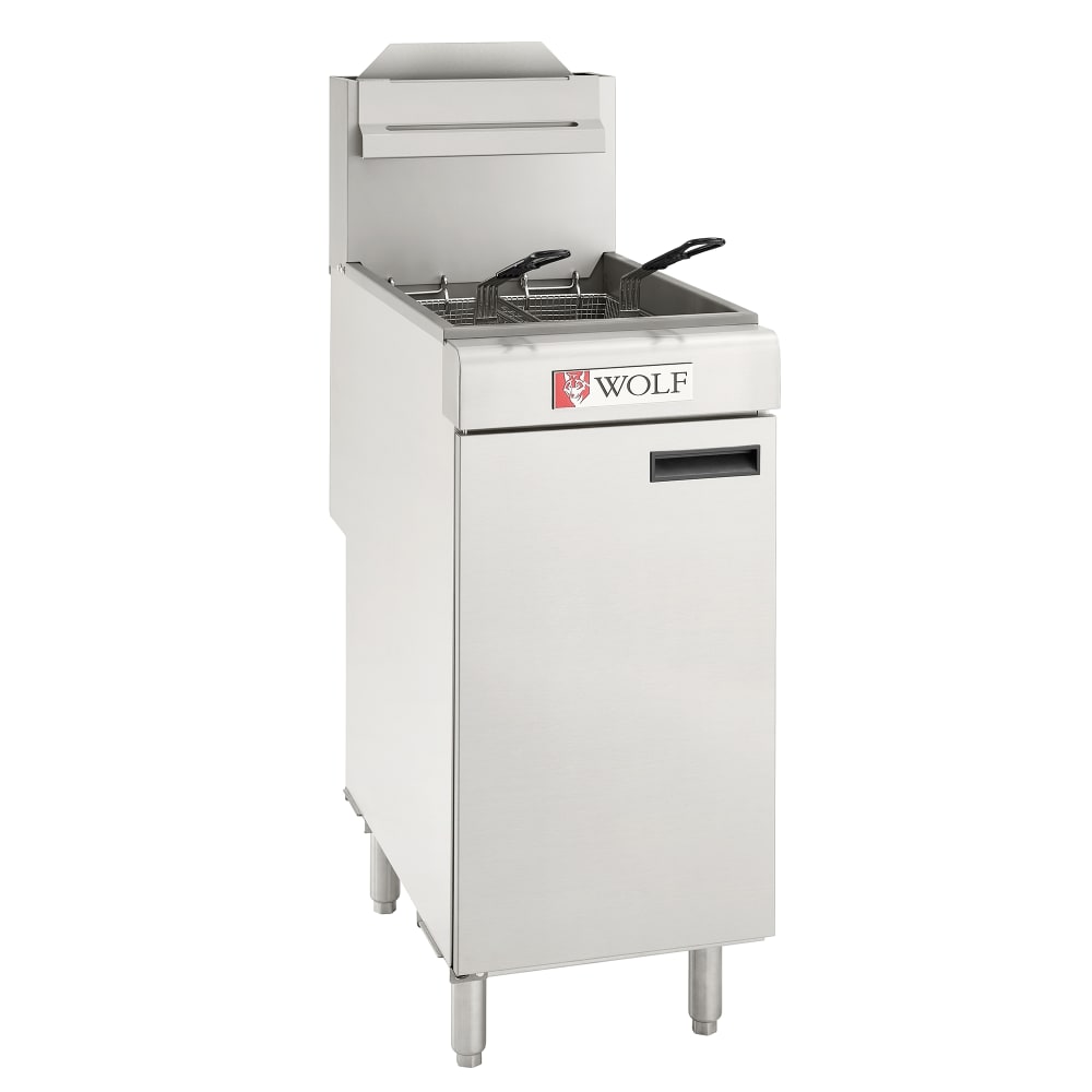 Wolf WF300 Gas Fryer - (1) 40 lb Vat, Floor Model, Natural Gas