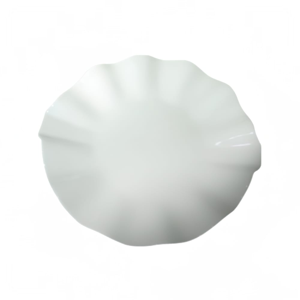Cameo China 12" Round Fusion Wavy Plate - Ceramic, White (700-121)