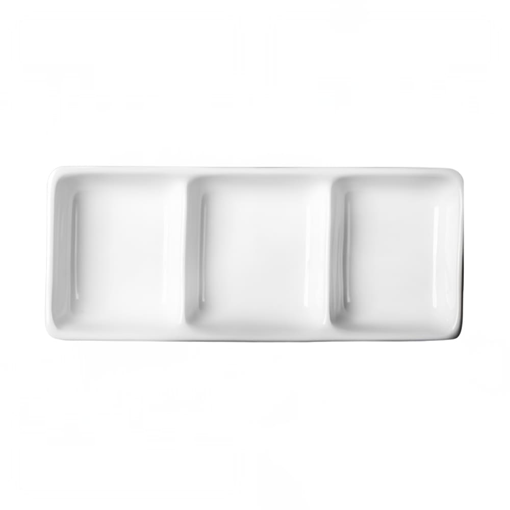 Cameo China Rectangular 3 Section Divided Dish - 9" x 4 1/4", Ceramic ...