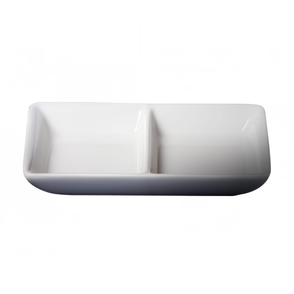 Cameo China Rectangular 2 Section Divided Dish - 5" x 2 7/8" - Ceramic ...