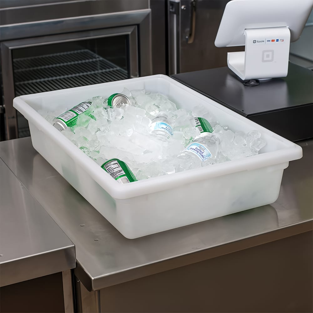 Carlisle 8 1/2 gal Food Storage Box - 26x18x6" White (1064102)