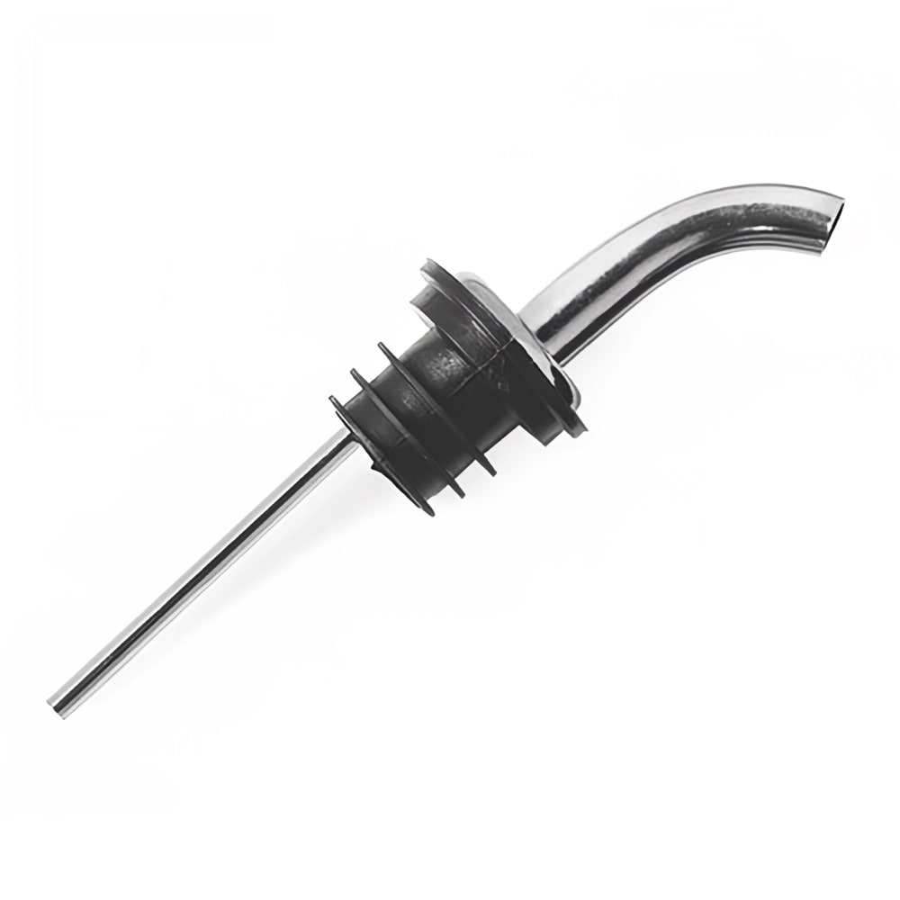 Carlisle Free Flow Liquor Pourer - Plastic, Chrome/Black (WPM4538)