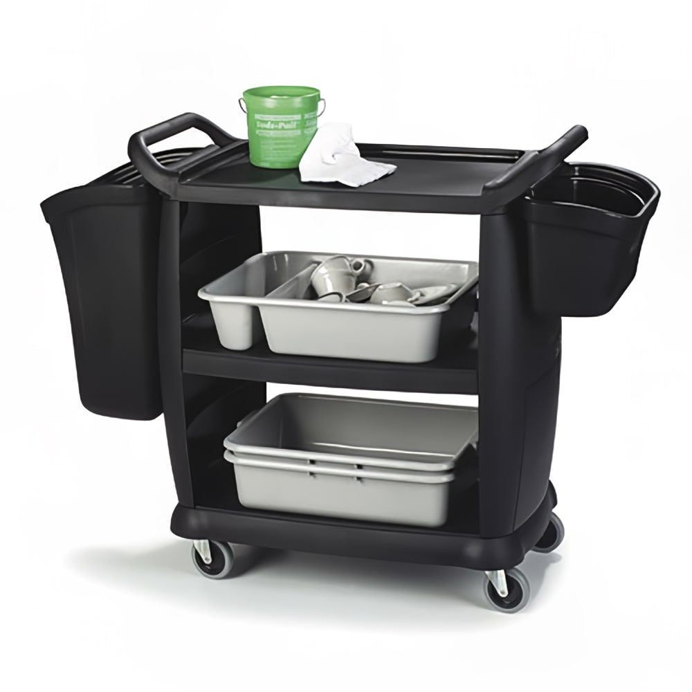 Carlisle Silverware Bin - 11" x 18" x 11", Polycarbonate, Black (CC11SH03)