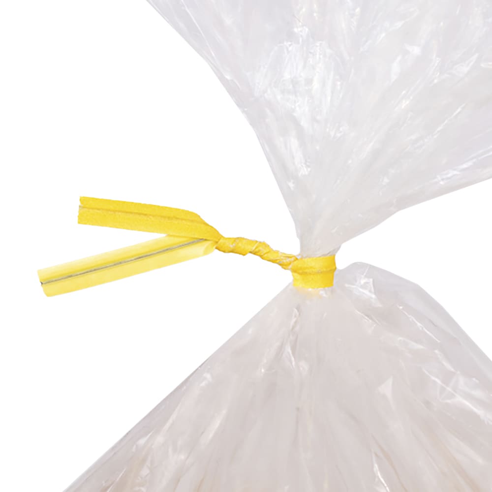 Handgards 4" Yellow Plastic Covered Bag Twist-Tie (303678602)