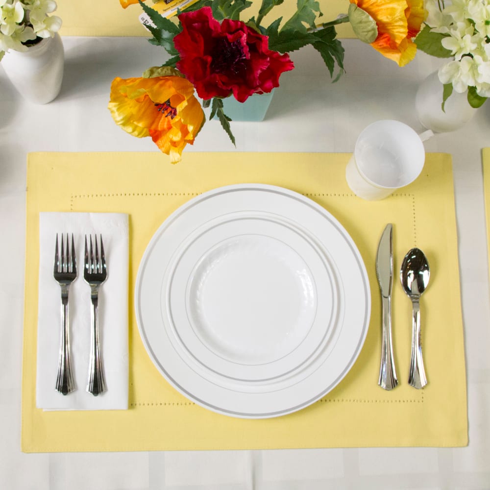 WNA 610155 7" Disposable Fork - Polystyrene, Silver