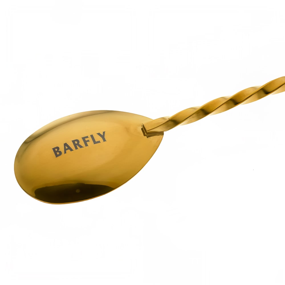 Barfly 13 3/16" Japanese Bar Spoon w/ Machined End, Gold (M37010GD)