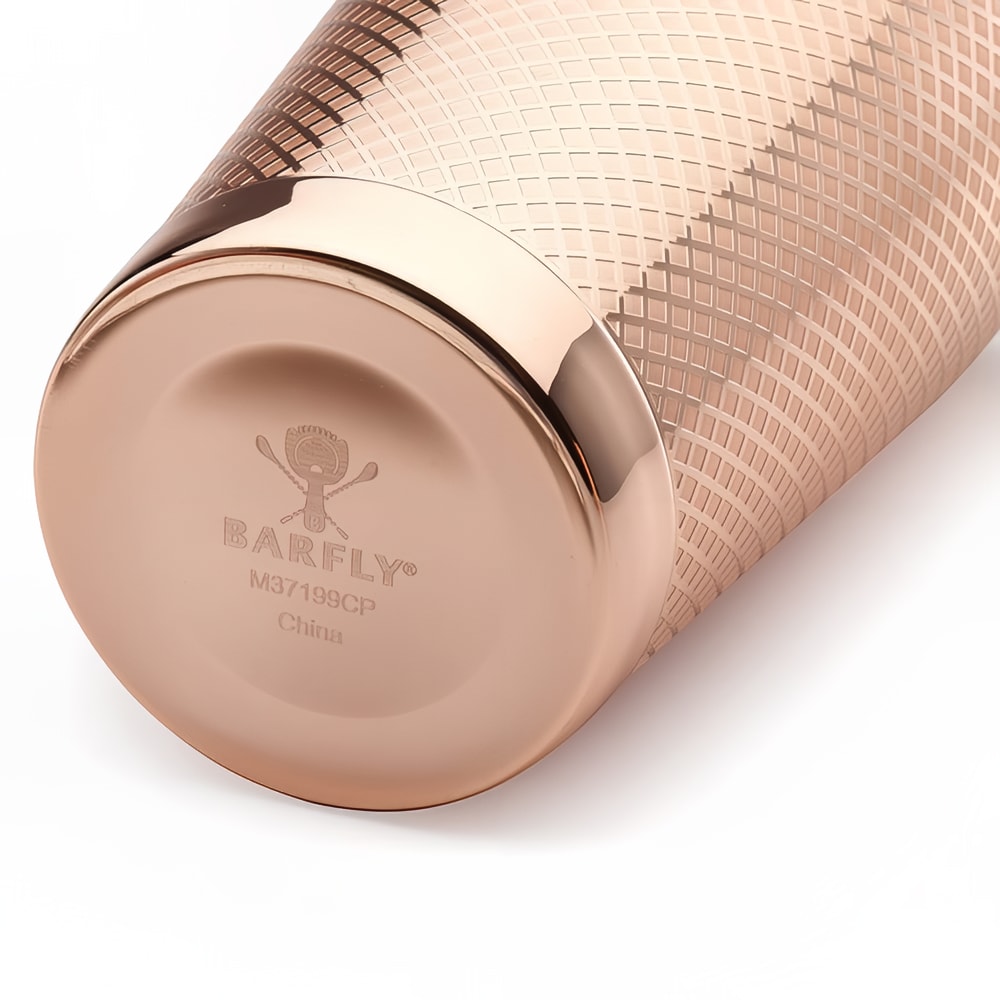 Barfly 28 oz Diamond Lattice Stainless Bar Cocktail Shaker, Copper ...