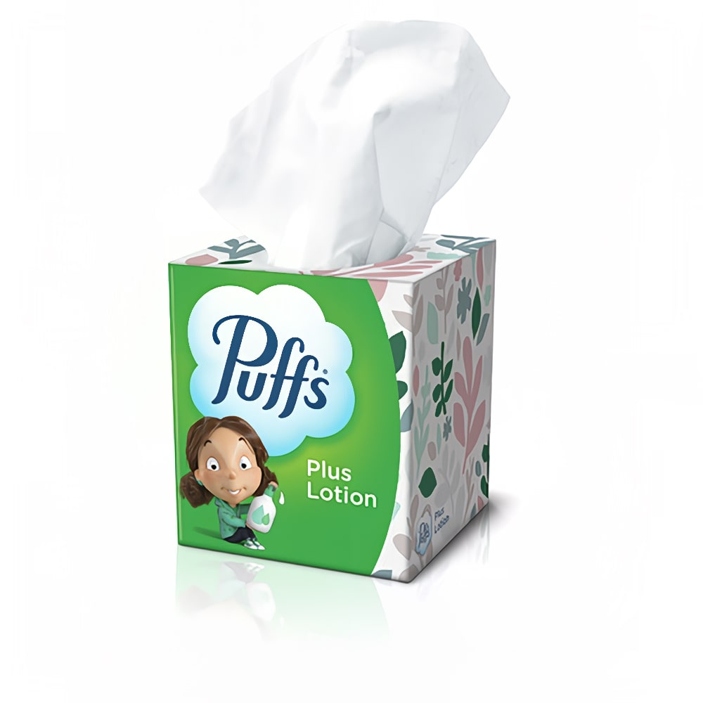 Procter & Gamble Puffs® 2 ply Facial Tissues - Upright Box, White (34864)