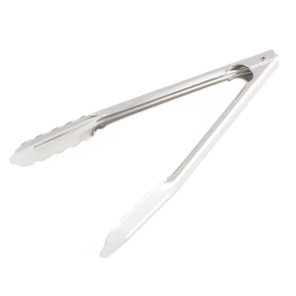 Thunder Group SLTHUT210 9 1/2"L Stainless Utility Tongs
