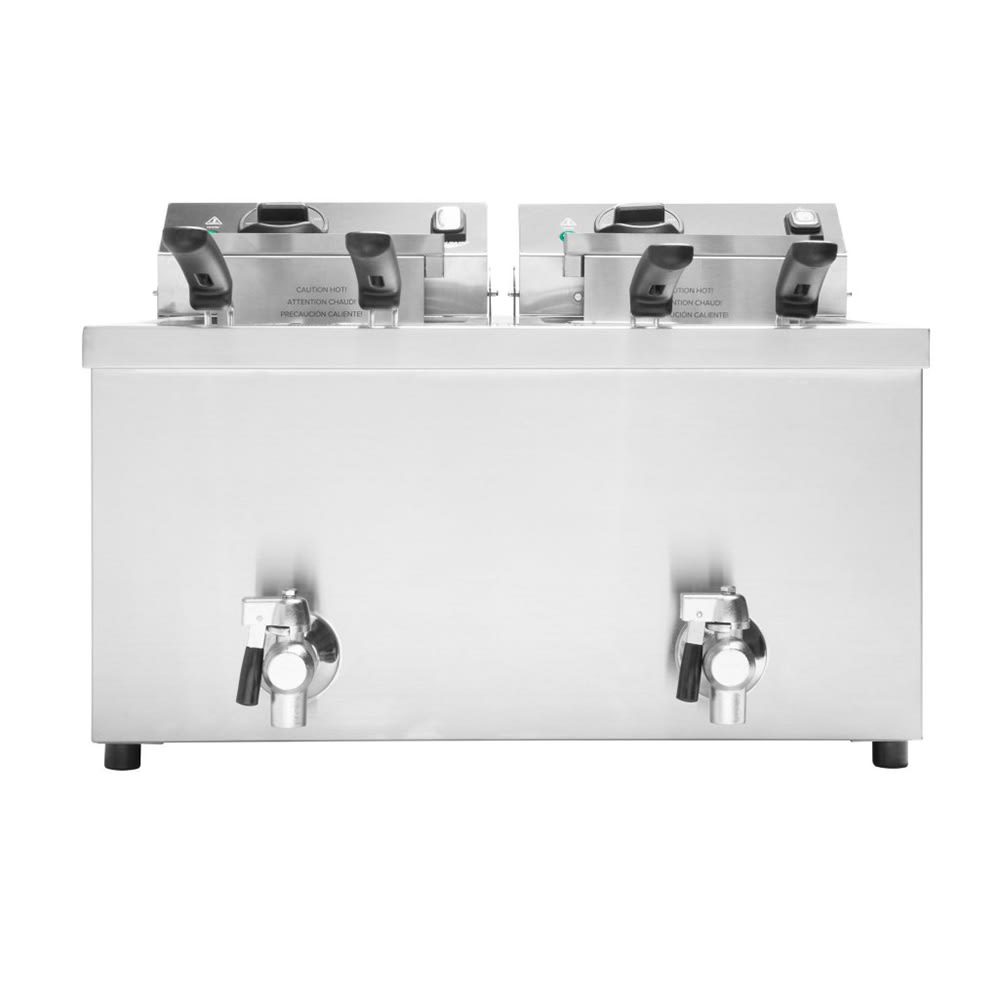 Vollrath CF4-3600DUAL-C Countertop Electric Fryer - (2) 15 lb Vats, 208 ...