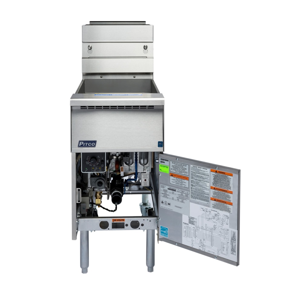 Pitco SSH75-3FD Gas Fryer - (3) 75 lb Vats, Floor Model, NG