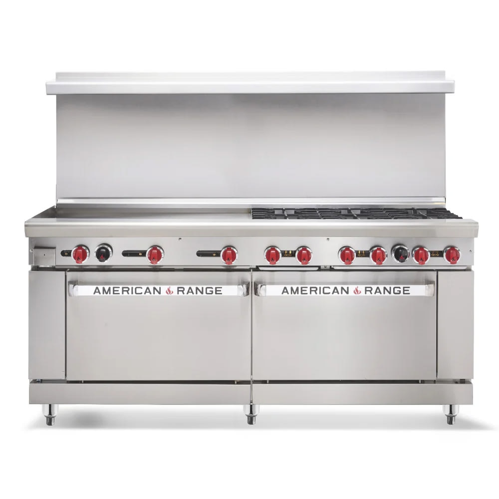 American Range AR-48G-4B-CL-126R 72" 4 Burner Gas Range w/ Griddle & (1 ...