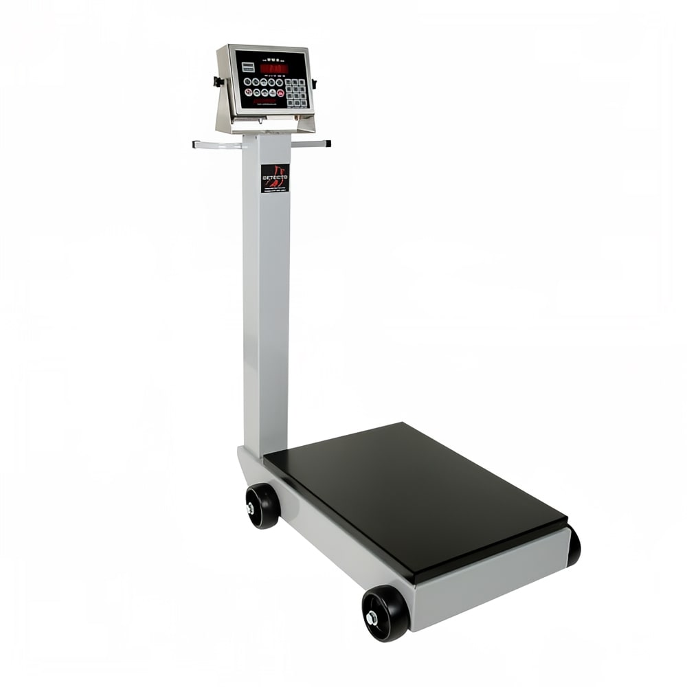 Detecto 5852F-190 500 lb Digital Portable Scale w/ 190 Weight Display ...