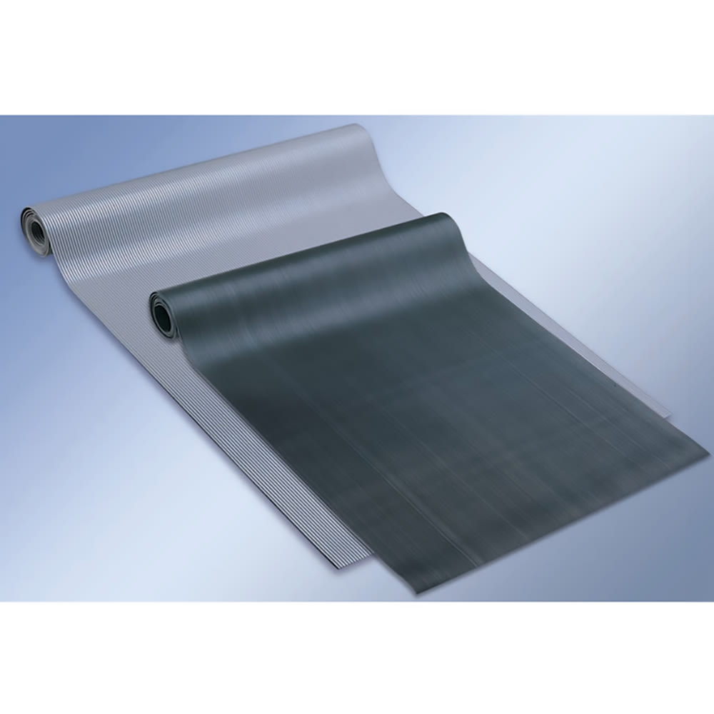 Cactus Mat 1010R-C2 Deep Groove Corrugated Runner - 2' x 105', Vinyl, Black