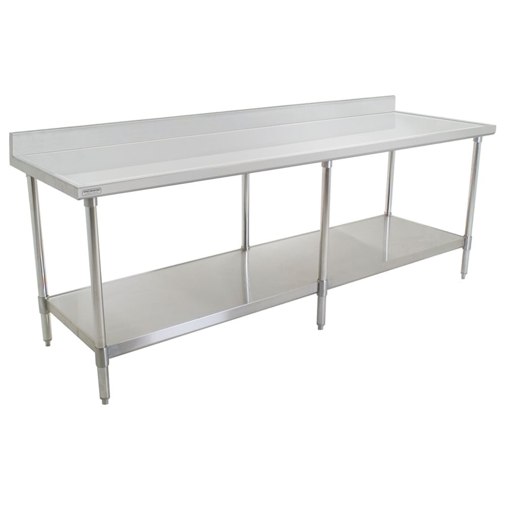Eagle Group T3096SEM-BS 96" 14 ga Work Table w/ Undershelf & 300 Series ...