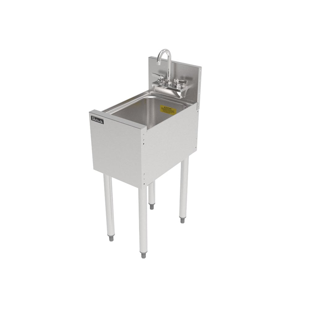 Perlick TS12DS-STK Underbar Dump Sink w/ Stainless Steel Legs, 12" x 18 ...