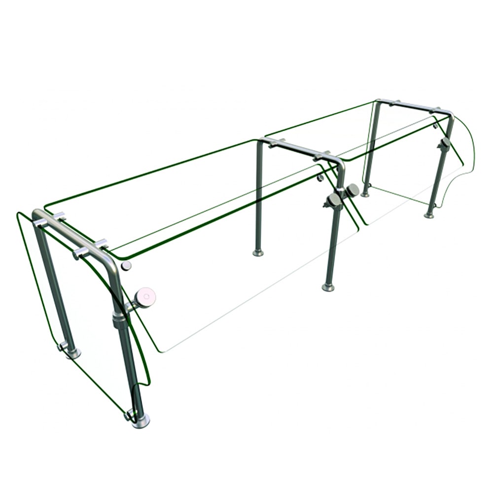 Hatco ES90-72 Self Service Mounted Food Shield - 72" x 24" x 22 5/8 ...