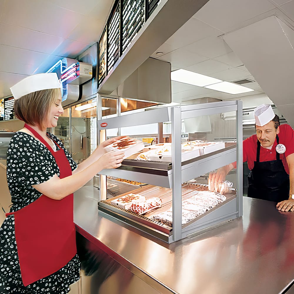 Hatco GRSDS-36D 36" Self Service Countertop Heated Display Shelf - (2 ...