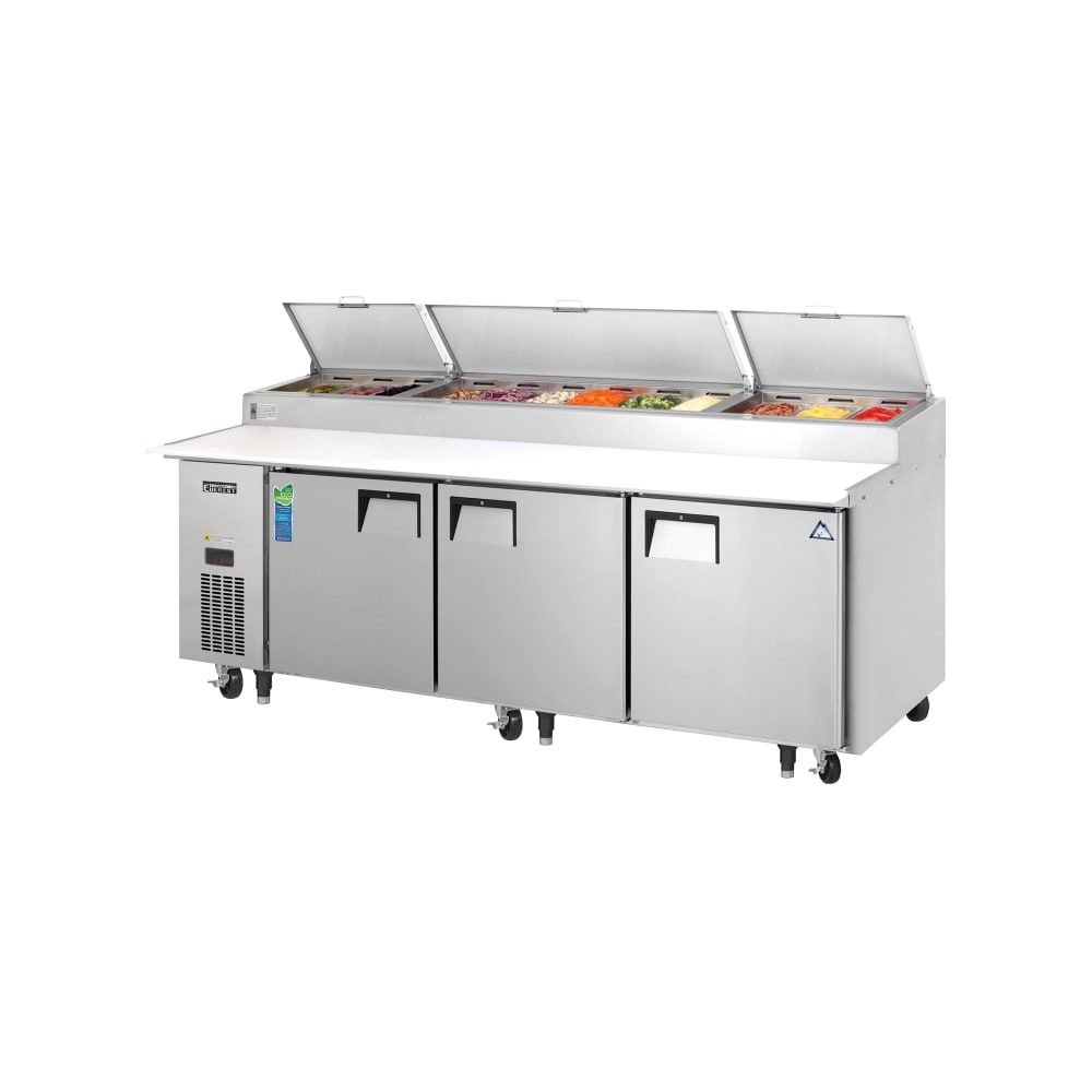 Everest Refrigeration EPPR3 93 1/8" EPP Series Pizza Prep Table w ...