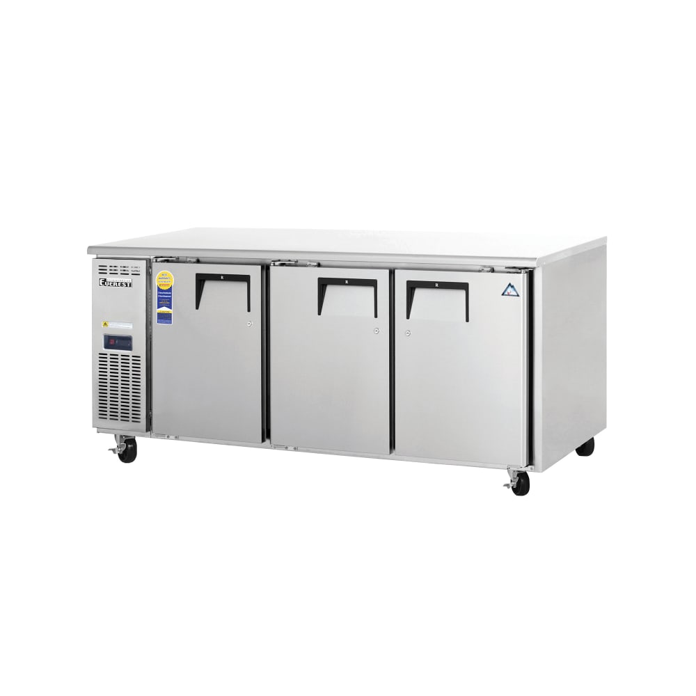 Everest Refrigeration ETF3 71 1/8" W Undercounter Freezer w/ (3 ...