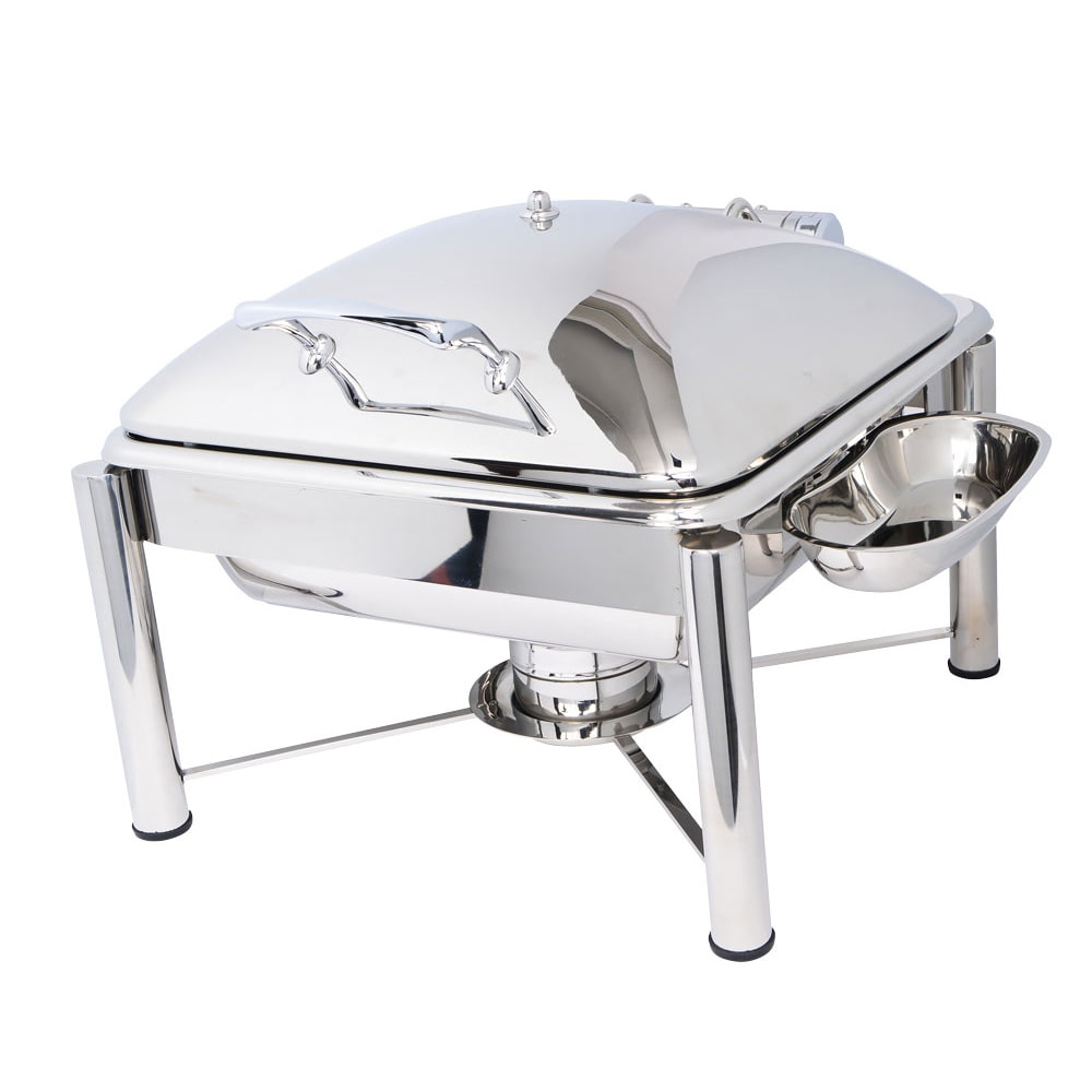 Eastern Tabletop 3934PL 6 qt Square Induction Chafer w/ Hinged Lid ...