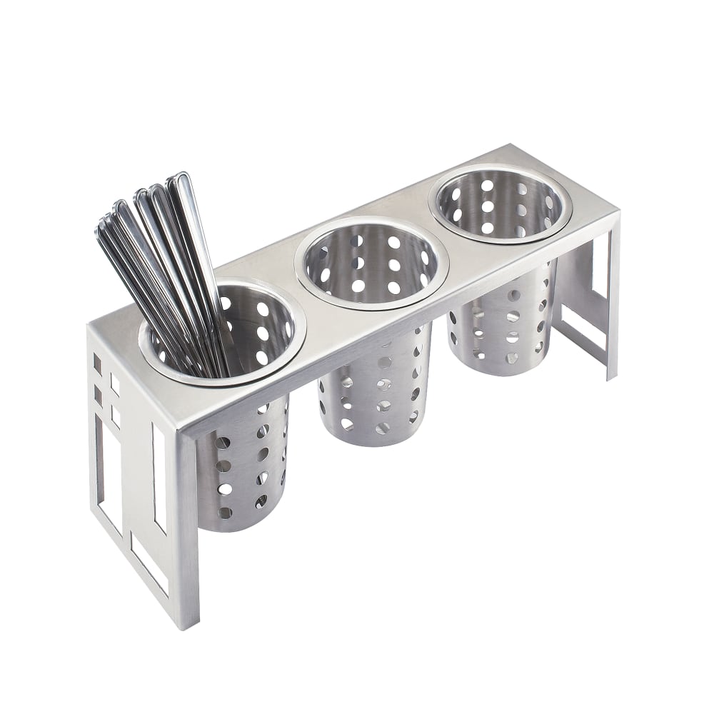 Cal-Mil 1608-55 Squared Cylinder Display, 16 x 5 1/4 x 6", Stainless