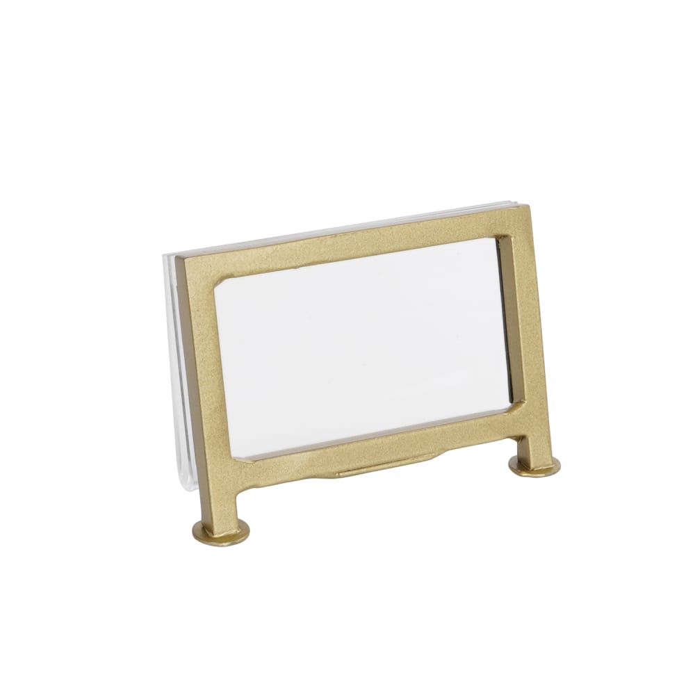 Cal-Mil 1262-90 Tabletop Menu Card Holder - 3 1/2" x 2", Acrylic/Gold ...