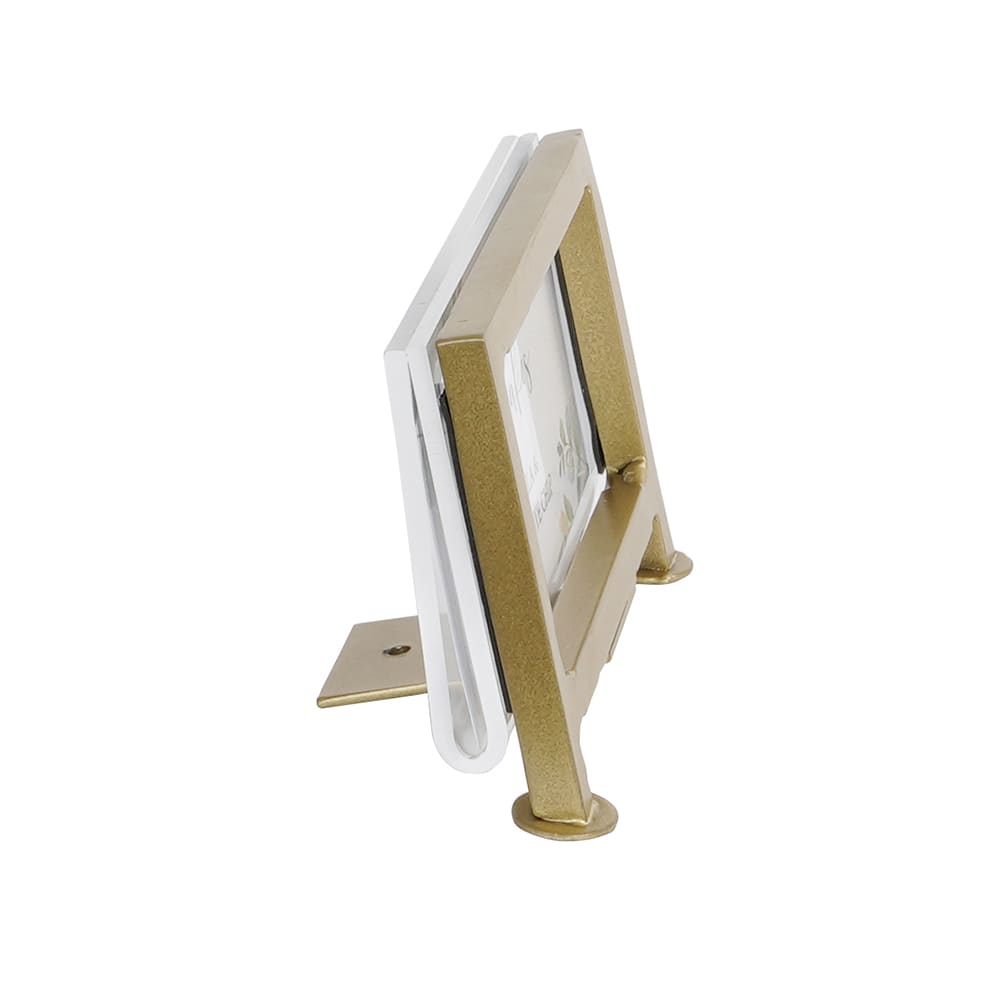 Cal-Mil 1262-90 Tabletop Menu Card Holder - 3 1/2" x 2", Acrylic/Gold ...