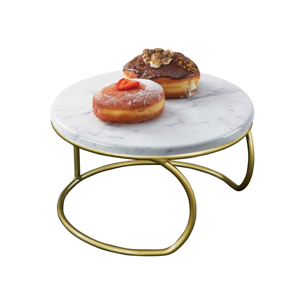 Cal-Mil 22425-6-81M 12" Round Display Riser - 6"H, Marble Melamine ...