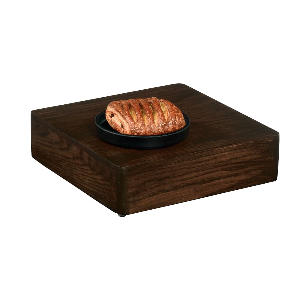Cal-Mil 22420-3-112 Square Cube Riser - 12" x 12" x 3", Oak Wood, Dark