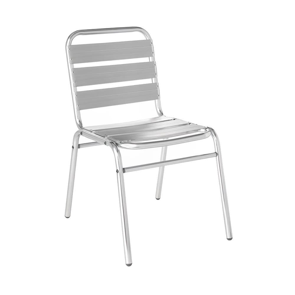 emu Flora Stackable Indoor/Outdoor Side Chair - Aluminum, Silver (1000)