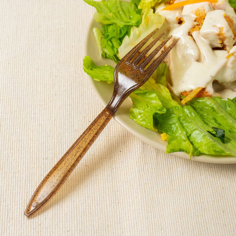 Sustainable Agave Disposable Fork - Upcycled Agave, Brown (FKAGAVE1KUNW)