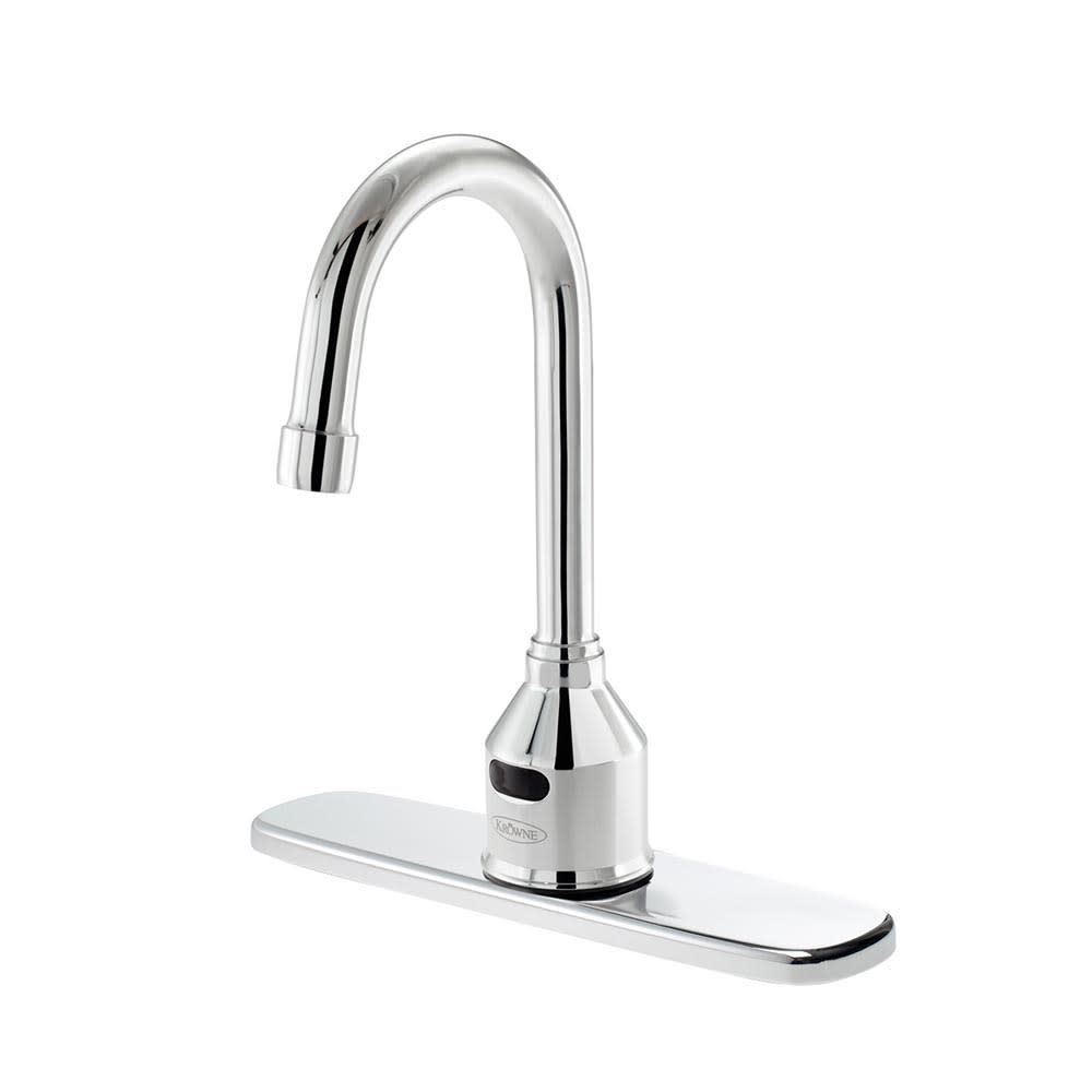 Krowne 16-649P8 Deck Mount Electronic Faucet - 8" Centers, Gooseneck ...