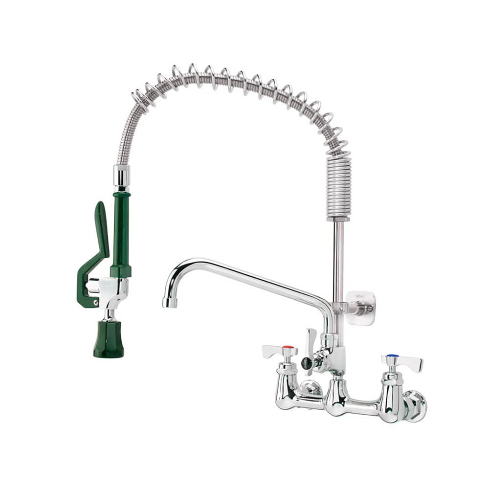 Krowne 18-725L 23 3/4"H Wall Mount Pre Rinse Faucet - 1.15 GPM, Base ...
