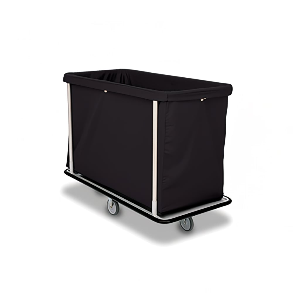 Forbes Industries Laundry Cart w/ (15) Bushel Capacity - Black Cloth ...