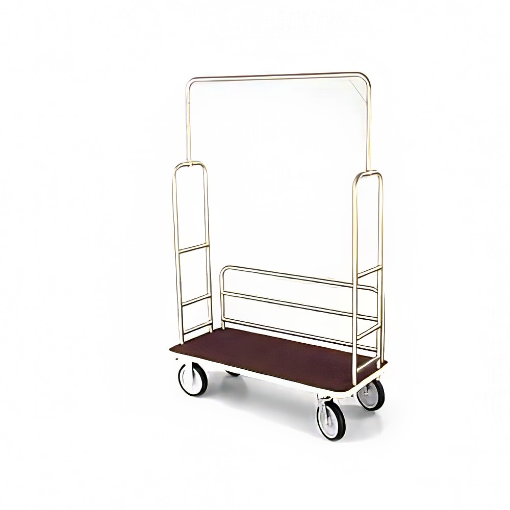 Forbes Industries Luggage Cart w/ Carpeted Deck - 47"L x 22"W x 70 1/2 ...
