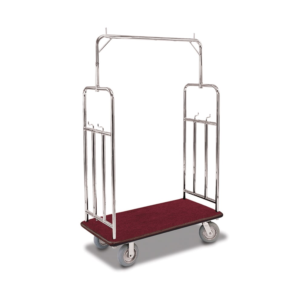 Forbes Industries Luggage Cart w/ Carpeted Deck - 48 1/2"L x 23 1/2"W x ...
