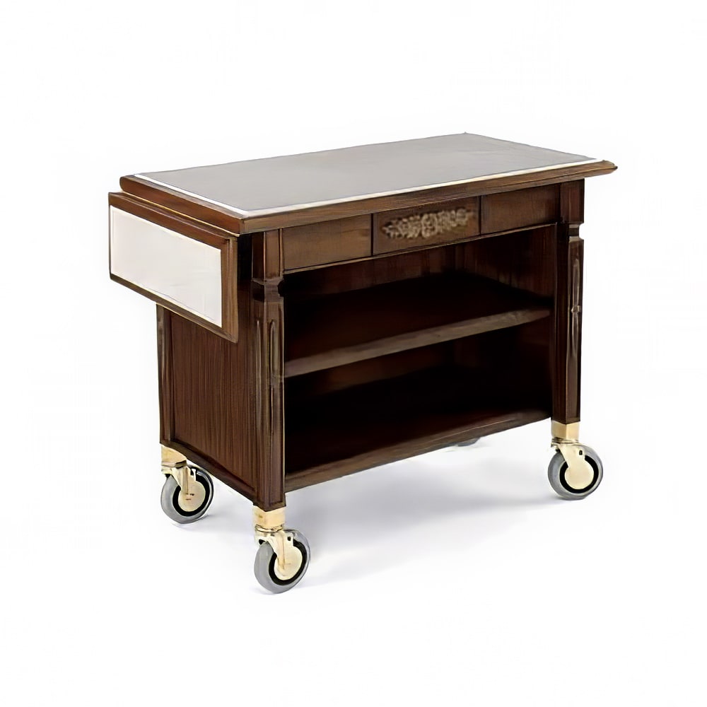 Forbes Industries Room Service Cart w/ (3) Shelves, (1) Drop Leaf, & (1 ...