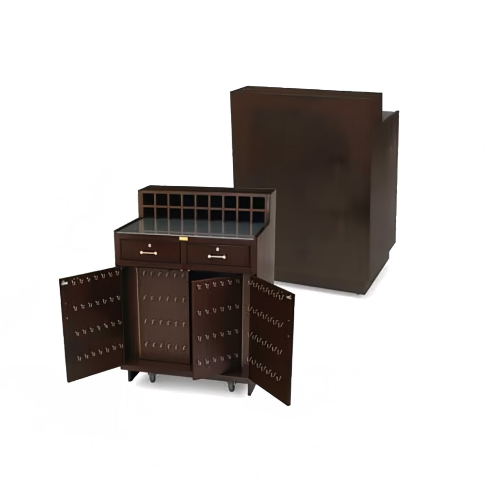 Forbes Industries 34 1/2"W Host/Valet Station w/ Avonite Top - 48 1/2"H ...