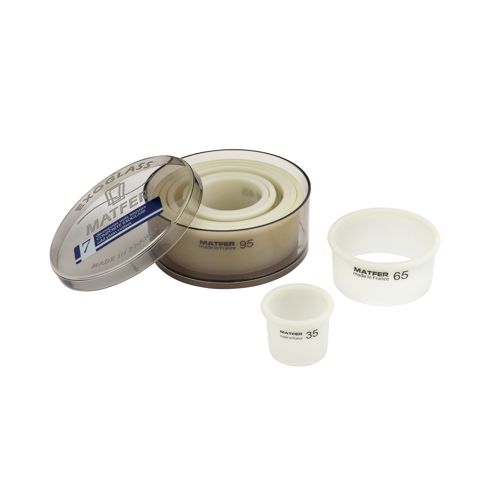 Matfer Bourgeat 150104 7 Piece Round Pastry Cutter Set w/ Storage ...