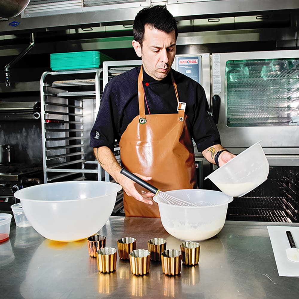 Matfer Bourgeat 340415 1 3/8" Flute Cannele Mold - 1 3/8" H, Copper