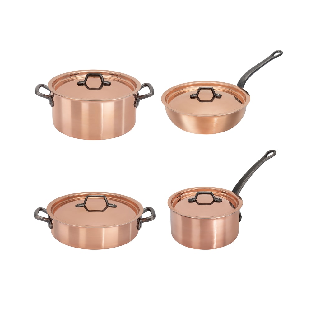 Matfer Bourgeat 915901 8 Piece Cookware Set, Stainless Steel/Copper w ...