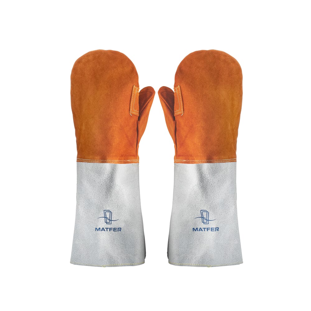 Matfer Bourgeat 773002 8" Baker Oven Mitt w/ Forearm Protection, Leather