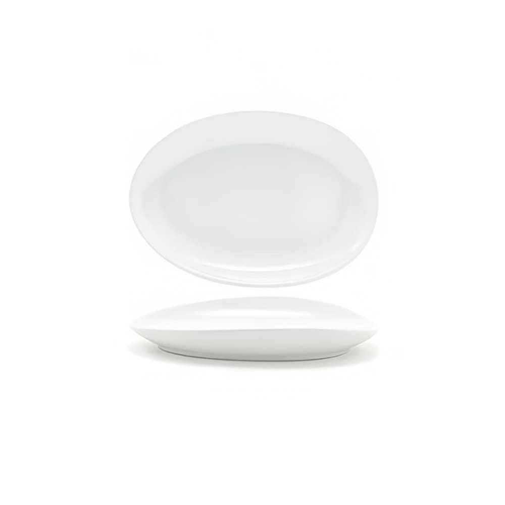 Front of the House Oval Tides™ Plate - 8" x 5 1/2", Porcelain, White ...