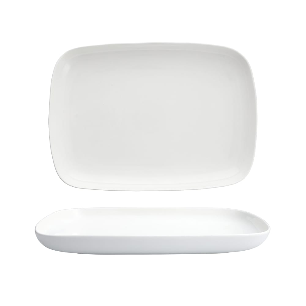 Fortessa Rectangular Modern Coupe Platter - 14" x 10", China, White ...